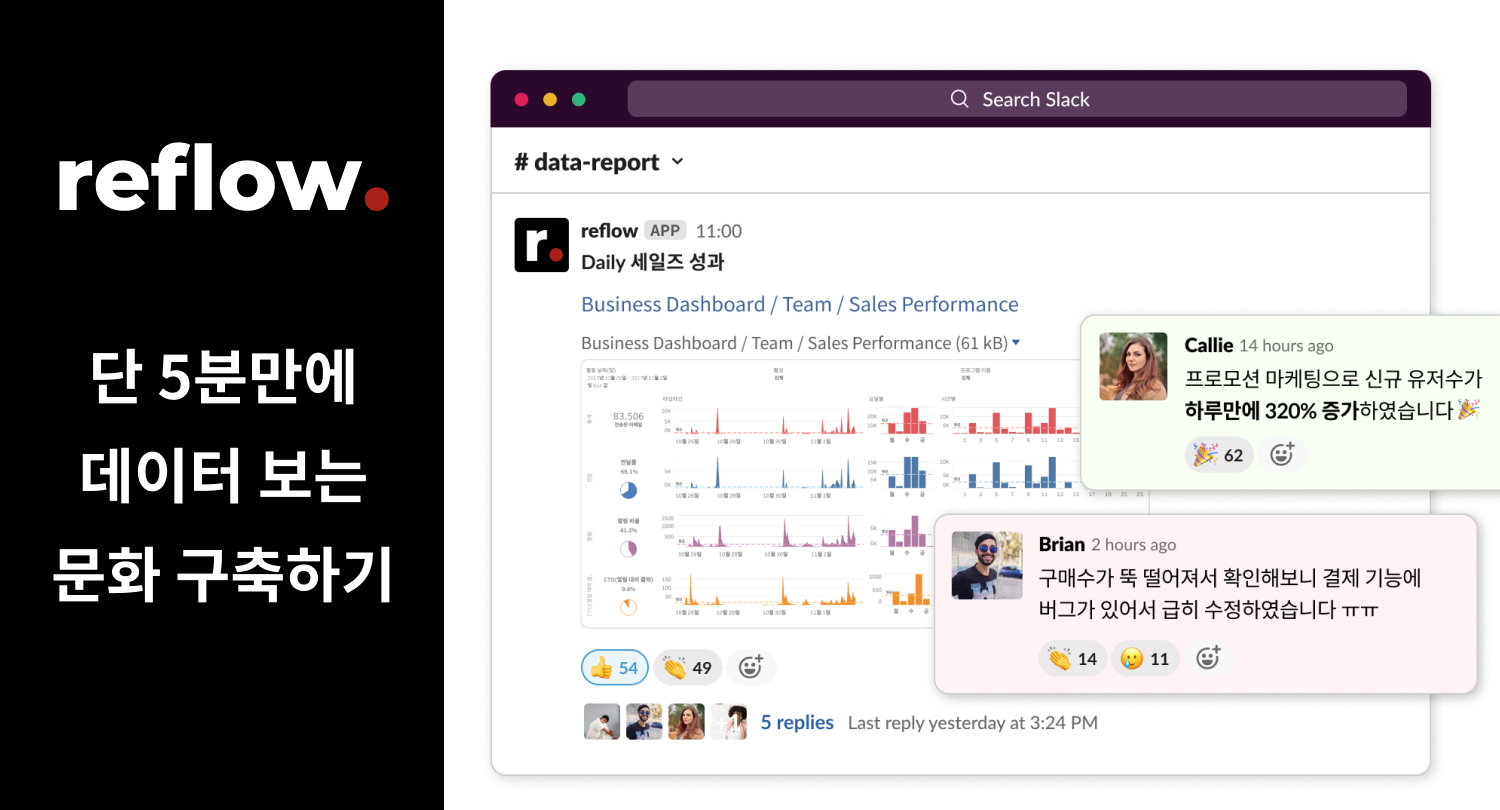 reflow - 데이터 보는 습관을 만드는 가장 쉬운 툴